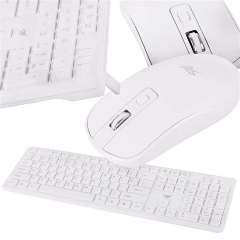 Keyboard And Mouse Wireless Mouse Set Silent Numeric Usb White CATEGORIES Electronics
