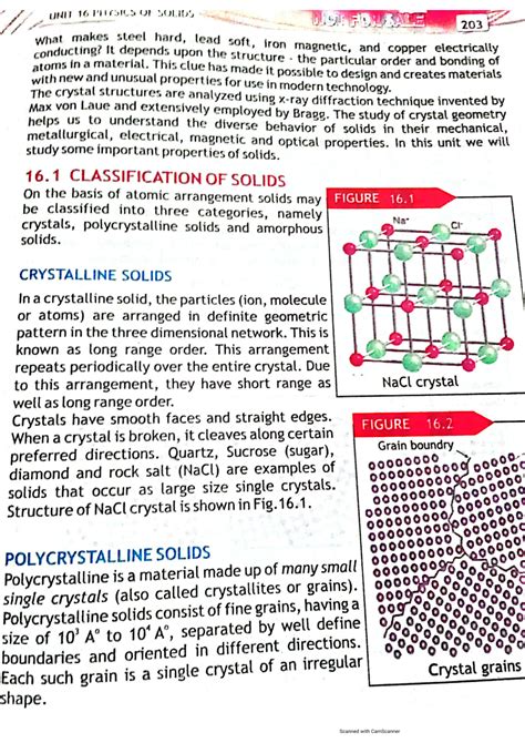 Solution Physics Of Solids Classification Of Solids Amorphous Solids Crystalline Solids
