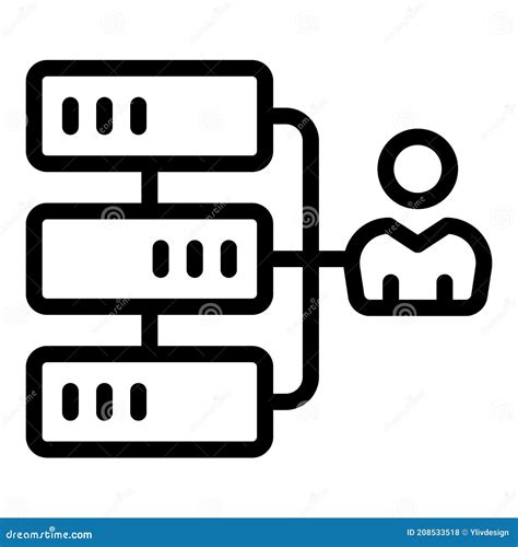 Customer Database Scheme Icon Outline Style Stock Vector Illustration Of Information Digital