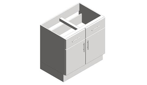 Base Unit Double Drawer Line Unit Paula Rosa Manhattan NBS BIM Library