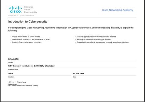 Riya Garg On Linkedin Cybersecurity Cisco Networkingacademy