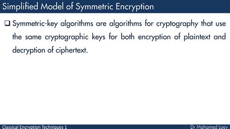 computer security lecture 2 classical encryption techniques 1 ppt