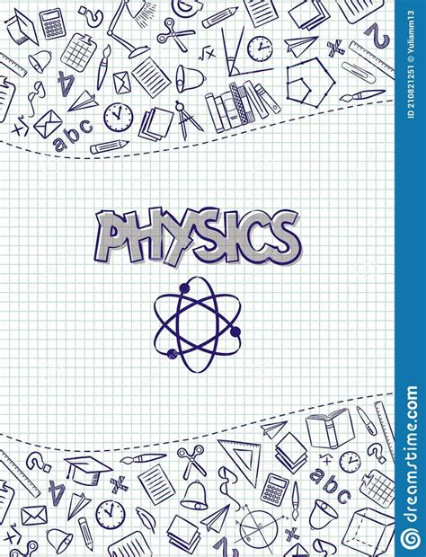 Physics Notebook Cover With Doodles