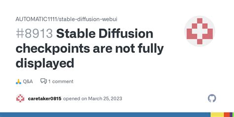 Stable Diffusion Checkpoints Are Not Fully Displayed AUTOMATIC Stable Diffusion Webui