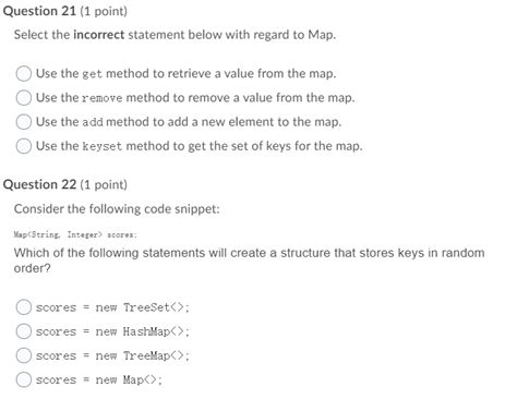 Solved Question Point Select The Incorrect Statement Chegg