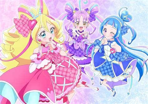 Sakura Uta Cure Idol Shigure Kokoro Cure Kyunkyun Cure Wink And 1 More Precure And 1 More