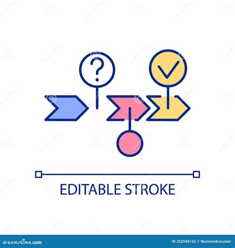 Logical Thinking Process RGB Color Icon Stock Vector Illustration Of