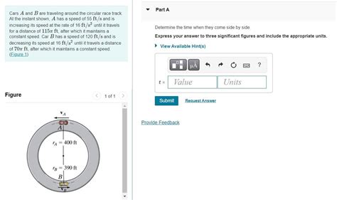 solved cars a and b are traveling around the circular race
