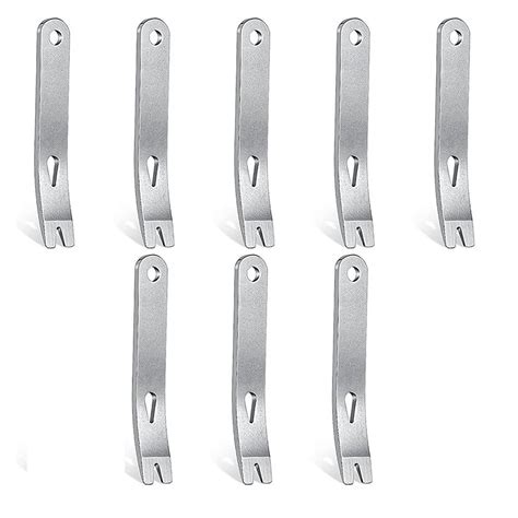 8 Pieces Mini Pry Bar Stainless Steel Flat Bar Multifunction Small Pry Bar Mini Crowbar Opener