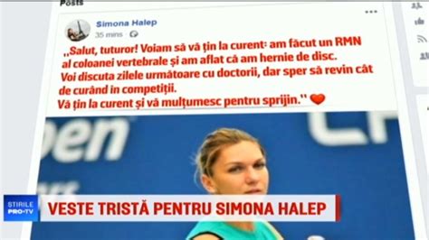 Veste Tristă Pentru Simona Halep Scene Si Bonusuri Din Știrile Pro Tv Pro Tv