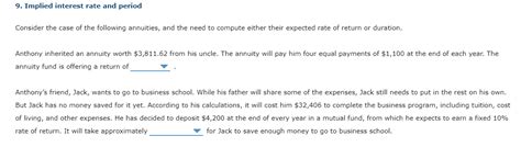 Solved Implied Interest Rate And Period Consider The Case Chegg Com