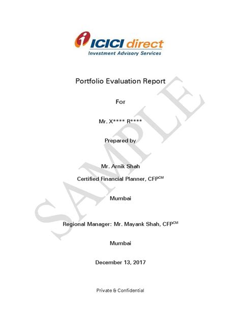 Sample Report Pes Download Free Pdf Asset Allocation Risk