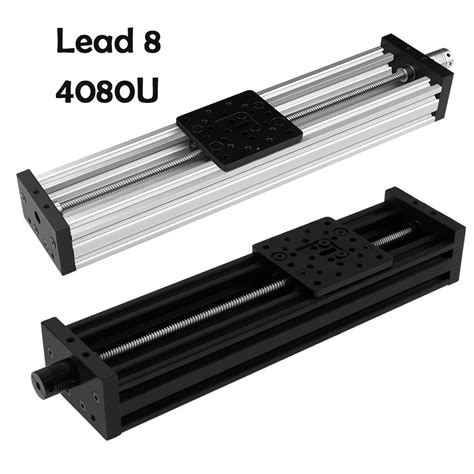 4080U Aluminum Linear Guide Slide DIY CNC Router Z Axis Leadscrew T8 Linear Actuator Bundle Kit