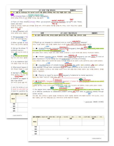 ★교육나눔★ 전범위 24년 고1 3월 모의고사 손필기분석지한줄영어 Pdf 스승의날 영어연구소