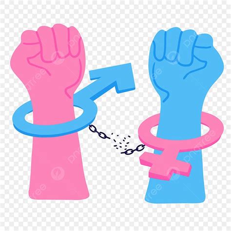 Gender Equality Clipart Png Images Cartoon Hand Drawn Chain Gender