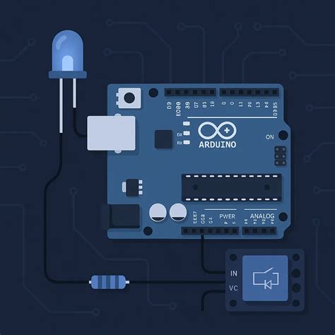Digital Output Controlling Leds And Relays With Arduino Electronic