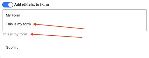 passing idprefix prop to the form causes the form description to