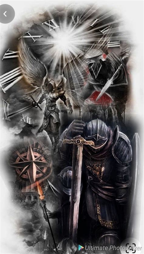 Kneeling Knight Tattoo Designs