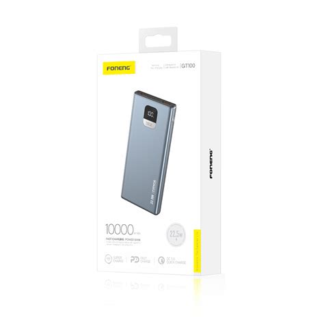 GT100 10000mAh Power Bank (22.5W & 3 Outputs) |FONENG