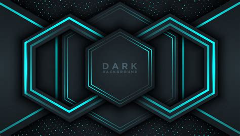 Premium Vector Dark Abstract Background With Dark Blue Overlap Layers