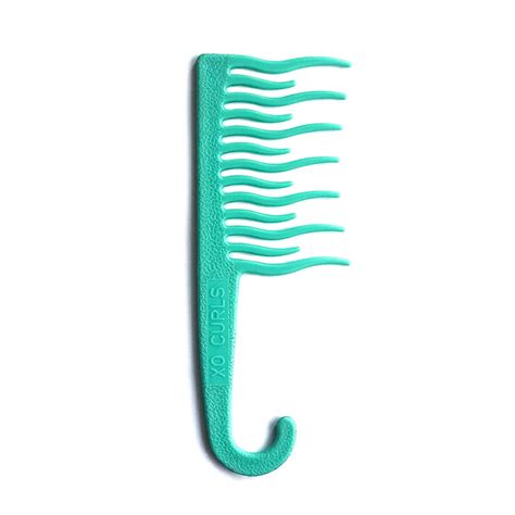 XO Curls Shower Detangling Hair Comb Wide Tooth Comb Comb With Hook For Easy Hanging In