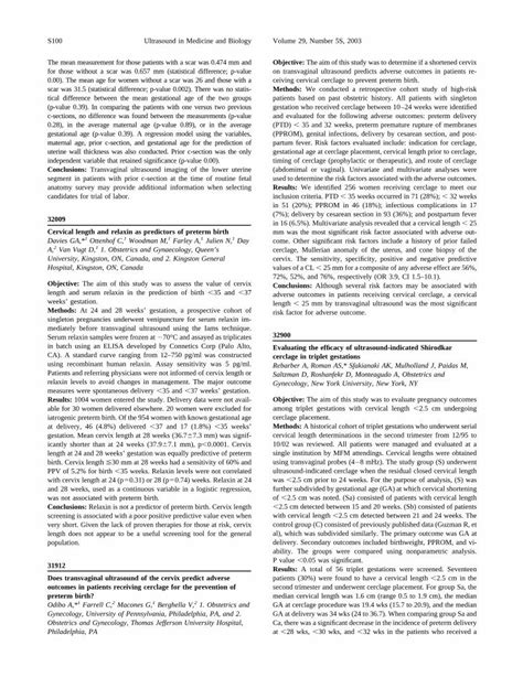 Pdf Does Transvaginal Ultrasound Of The Cervix Predict Adverse