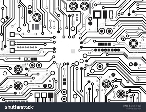 Cpu Chip On Motherboard Abstract D Stock Vector Royalty Free Shutterstock