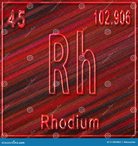 原子数铑化学元素符号 库存例证 插画 包括有 根本 设计 培训 定期 金属 实验室 科学 211804803
