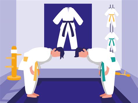 Martial Arts Dojo Scene 661769 Vector Art At Vecteezy