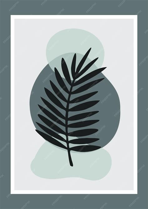 추상 Boho 스타일 최소한의 벽 예술 디자인 무료 벡터