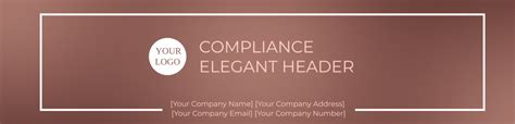 Free Compliance Elegant Header Template To Edit Online