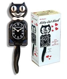 Kitty Cat Ed Clock Original Black Quartz Kit Kat Moving Eyes And Tail