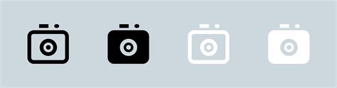 Camera Icon Set In Black And White Capture Buttons Signs Vector Illustration 40312804 Vector