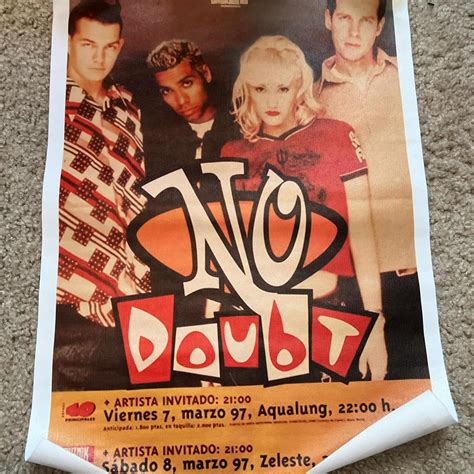 No Doubt Poster Brand New Stickers On The Back Depop
