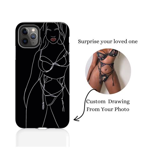 Personalized Erotica Drawing Phone Case Picture Iphone Pro Max Mini Xs Xr Nude