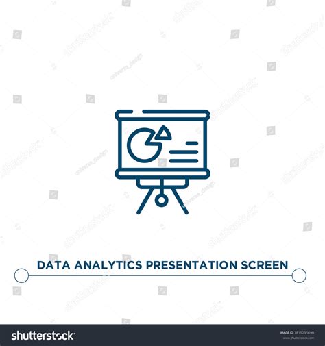 Data Analytics Presentation Screen Outline Vector Stock Vector Royalty Free 1819295690