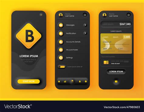 Online Banking Unique Neomorphic Design Kit Vector Image