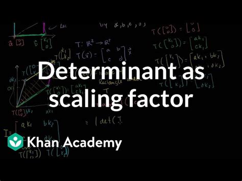 Determinant As Scaling Factor Matrix Transformations Linear Algebra Khan Academy Video