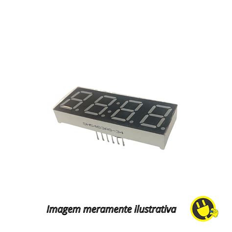 Display Segmentos Dígitos Clock Relógio Catodo Comum SmartProjects Brasil
