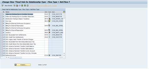 RECDFLOWTYPEREL SAP Tcode Maintain Flow Type Relationships