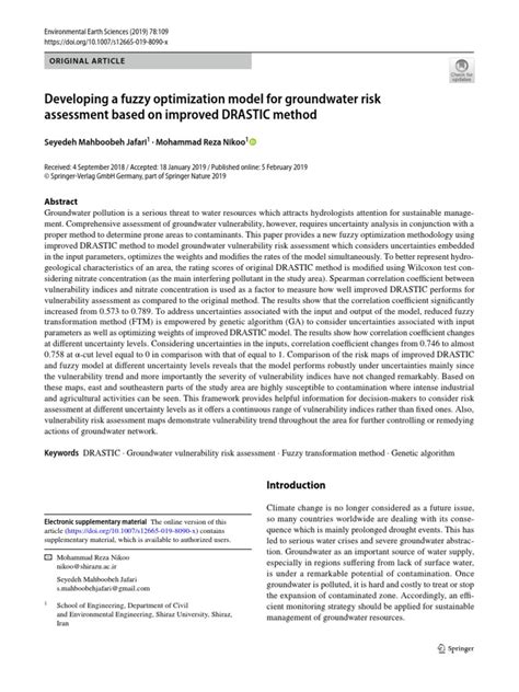 Fuzzy Optimization Model Descargar Gratis Pdf Fuzzy Logic Aquifer