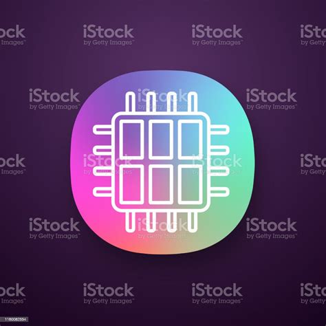 Six Core Processor Icon Stock Illustration Download Image Now Cpu Chipset Circuit Board