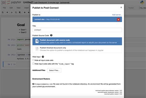 Dont See The Rsconnect Icon In A Jupyter Notebook Issue Rstudio Rsconnect Jupyter Github