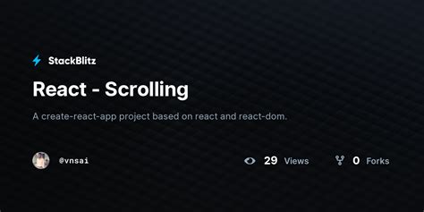 react scrolling stackblitz