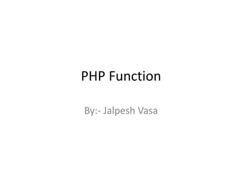 42 Php Function Pdf