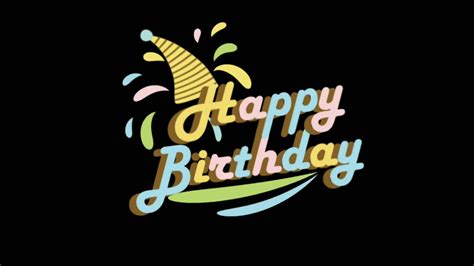 Happy Birthday Animation 24522588 Stock Video At Vecteezy