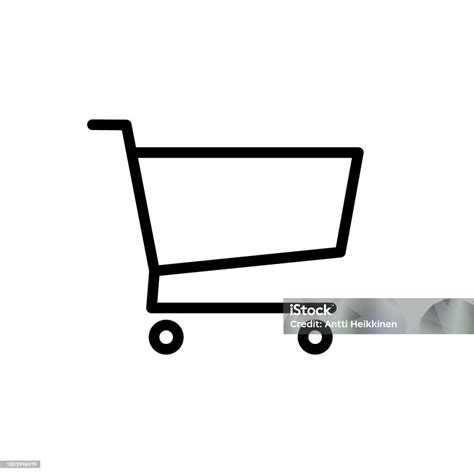 장바구니 아이콘 기호입니다 플랫 셰이프 트롤리 웹 스토어 버튼 온라인 상점 로고 기호 벡터 일러스트 이미지입니다 흰색 배경에 고립 된 검은 실루엣 가방에 대한 스톡 벡터
