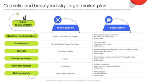 Cosmetic And Beauty Industry Target Market Plan Customer Demographic Segmentation Mkt Ss V Ppt