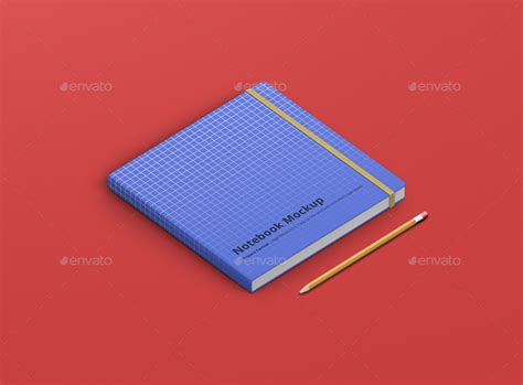 Notebook Mockup Square Format Graphics GraphicRiver