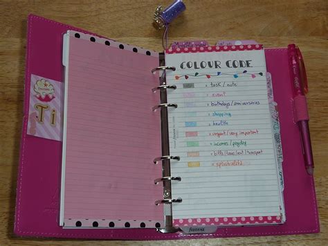 After My Keys I Wrote My Colour Code To Recognise In Every Moment The Task Or The Note I M